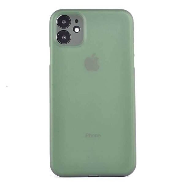 Teleplus iPhone 11 Pro Max Pp Hayalet Mat Silikon Yeşil Kılıf