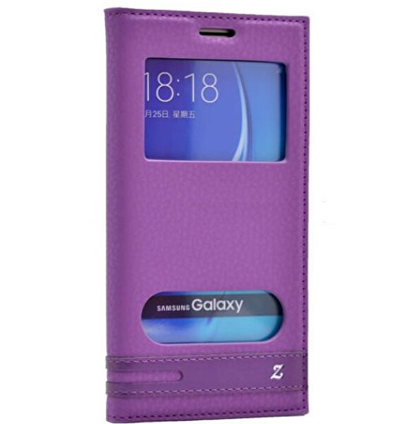 Teleplus Samsung Galaxy J5 2016 Çift Pencereli Kılıf Mor Teleplus Samsung Galaxy J5 2016 Çift Pencereli Kılıf Mor