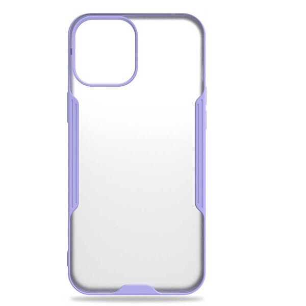 Teleplus iPhone 12 Parfe Bumper Silikon Mor Kılıf