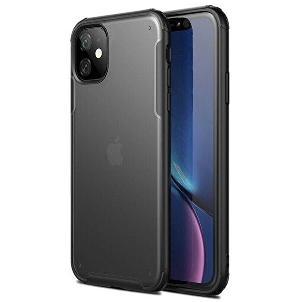 Teleplus iPhone 11 Kılıf Vonk Hibrit Silikon Siyah Nano Ekran Koruyucu