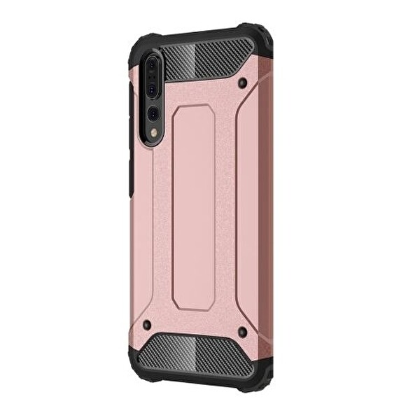 Teleplus Xiaomi Mi 9 Kılıf Çift Katmanlı Tank Kapak Rose Gold + Nano Ekran Koruyucu