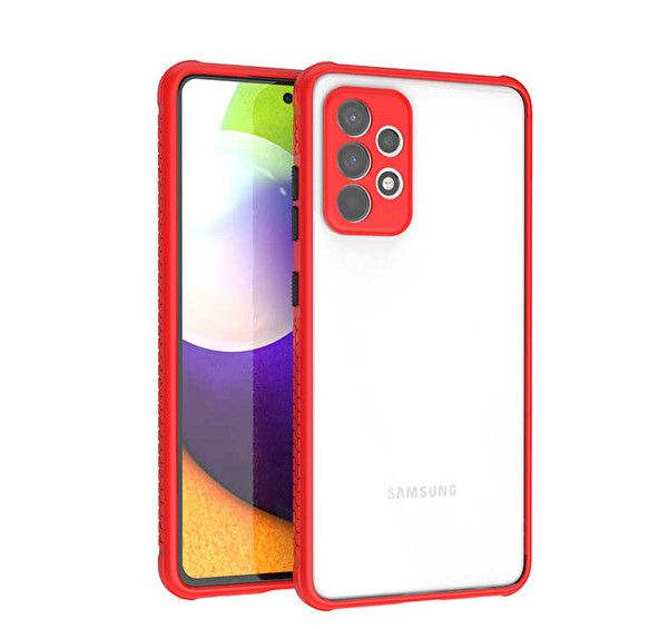 Teleplus Samsung Galaxy A52s 5g Kılıf Kamera Korumalı Kaff Kapak Kırmızı
