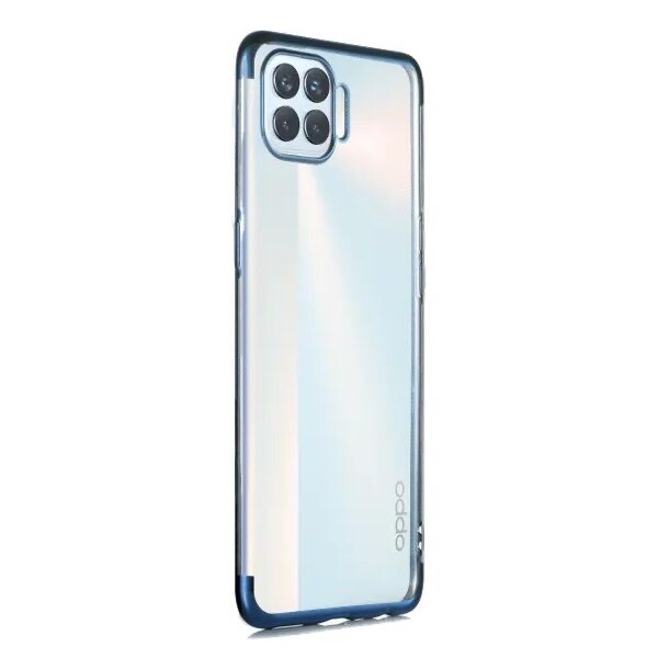 Teleplus Oppo A73 Kılıf Lüks Lazer Silikon Mavi