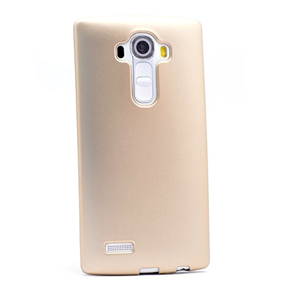 Gpack LG G4 Kılıf Premier Silikon Kılıf + Nano Glass Koruyucu Gold