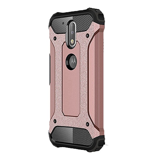 Gpack Lenovo Moto G4 Plus Kılıf Crash Zırh Koruma + Nano Glass Bronz Gpack Lenovo Moto G4 Plus Kılıf Crash Zırh Koruma + Nano Glass Bronz