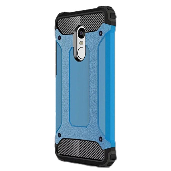 Gpack Xiaomi Redmi Note 4x Crash Silikon Mavi Kılıf + Cam Koruma Gpack Xiaomi Redmi Note 4x Crash Silikon Mavi Kılıf + Cam Koruma