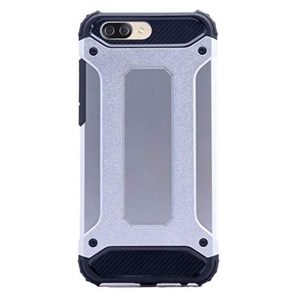 Gpack Asus Zenfone 4 Ze554kl Crash Zırh Koruma Kılıf + Nano Glass Gümüş