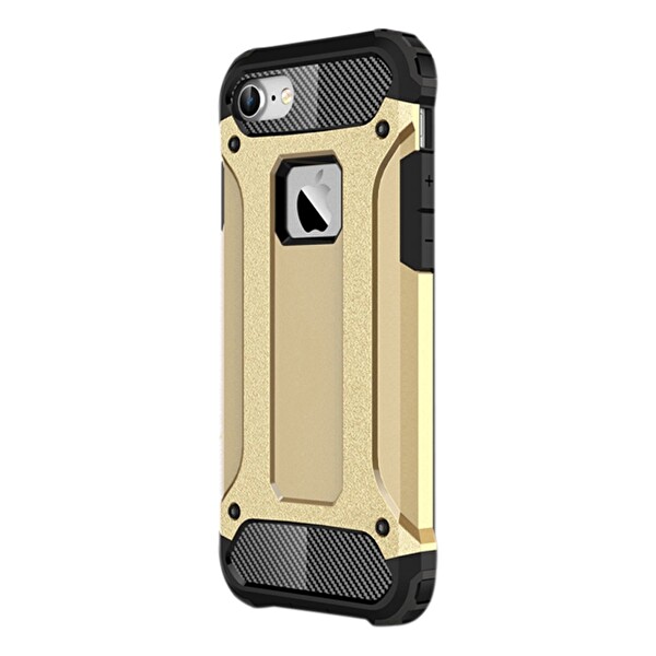 Gpack Apple iPhone 8 Kılıf Crash Zırh Arka Koruma Gold