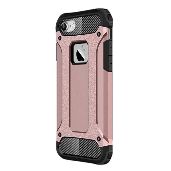 Gpack Apple iPhone 8 Kılıf Crash Zırh Arka Koruma Bronz