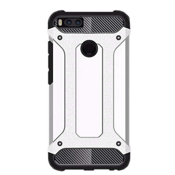 Gpack Xiaomi Mi A1 Kılıf Crash Zırh Koruma + Nano Glass Ekran Koruyucu Gümüş Gpack Xiaomi Mi A1 Kılıf Crash Zırh Koruma + Nano Glass Ekran Koruyucu Gümüş