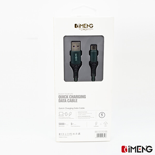 İMENG ML60 6A 100W USB A To Micro Yeşil Data Ve Hızlı Şarj Kablosu ...
