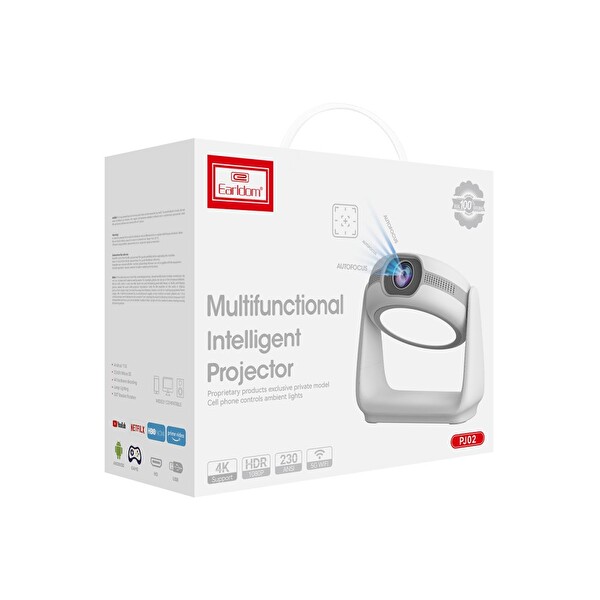 Earldom PJ02 Wi-Fi 6 1080P Kablosuz Projeksiyon Cihazı - Beyaz Fiyatı ...