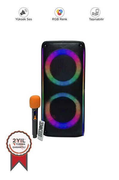 Torima KTS-1909 Mikrofonlu Kumandalı RGB Ledli 5.0 Bluetooth Hoparlör ...