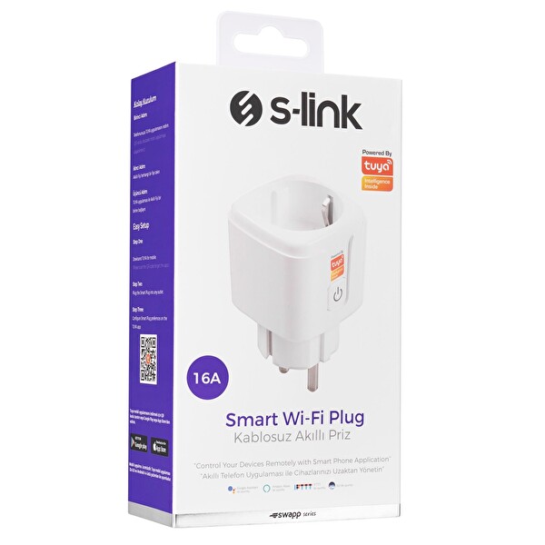 S-Link Swapp SL-01 16 Amper Wi-Fi Tuya Destekli Akıllı Priz Fiyatı ve ...