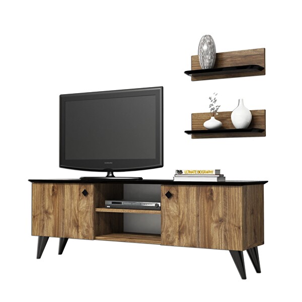 Mezza Renno 1450 139x36 CM Ceviz - Siyah Mermer TV Ünitesi Mezza Renno 1450 139x36 CM Ceviz - Siyah Mermer TV Ünitesi