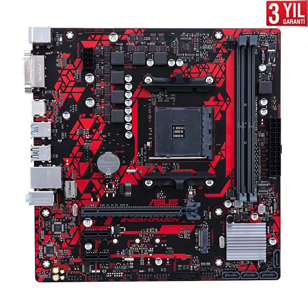 Asus B450M Dragon AM4 DDR4 mATX Anakart Fiyatı ve Özellikleri - Teknosa