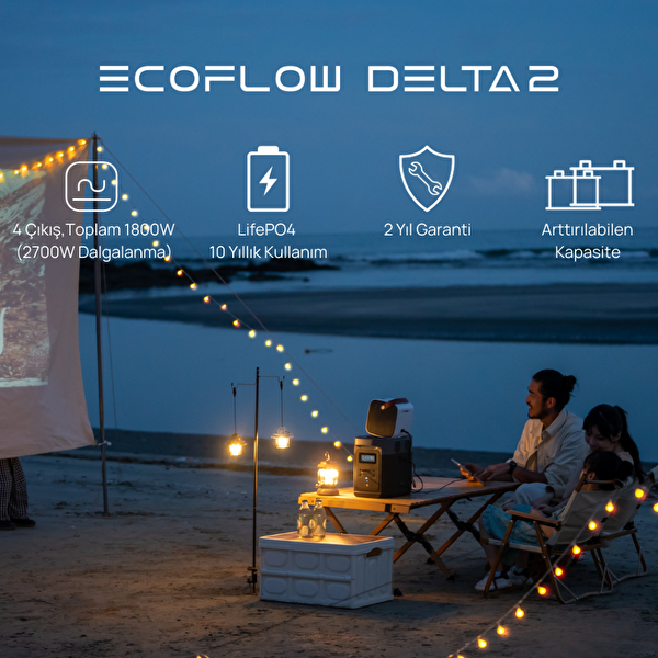 EcoFlow Delta 2 1024 Wh Güç Kaynağı Fiyatı ve Özellikleri - Teknosa