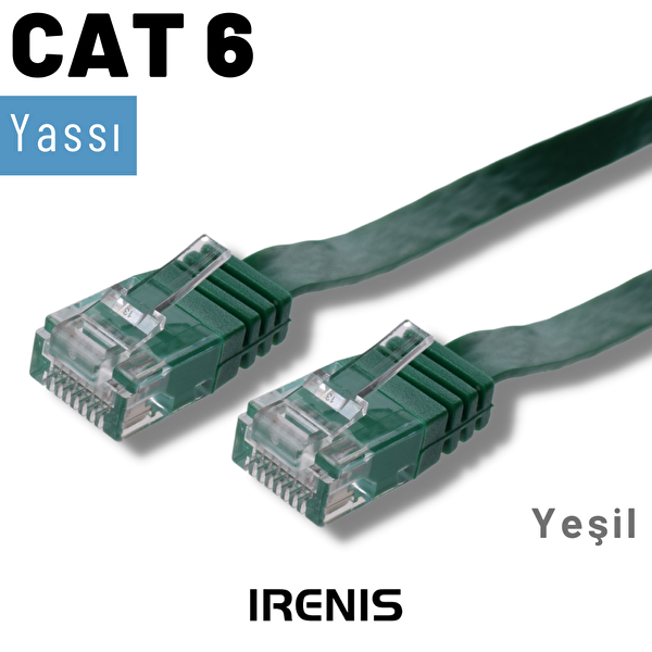 Irenis 3 Metre CAT6 Kablo Yassı Ethernet Network Lan Ağ İnternet ...