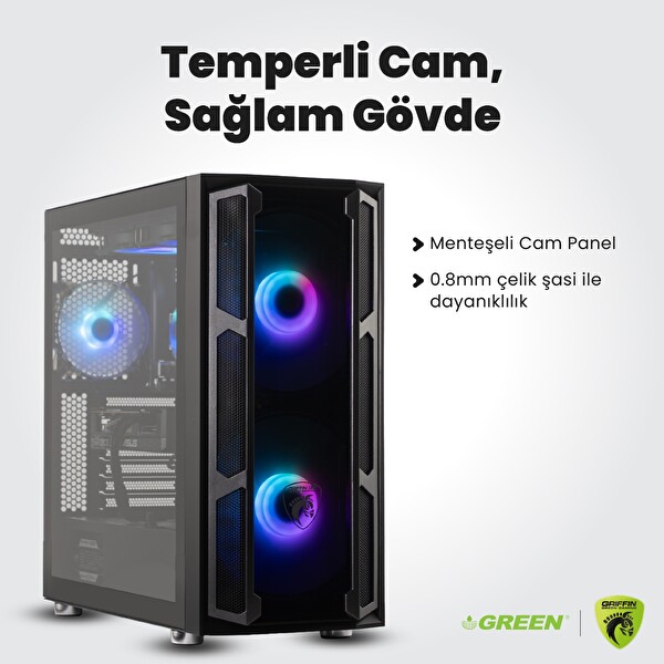Green RTX 5060 Ryzen 5 7500F - 32 GB RAM - 1TB SSD - Sıvı Soğutucu - G6 ...