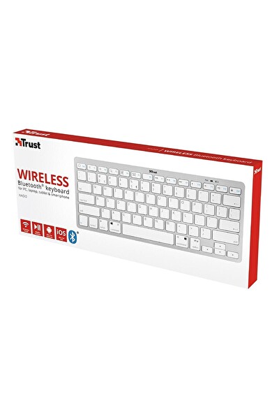 Trust 23756 Nado Beyaz Bluetooth Kablosuz Klavye Fiyatı ve Özellikleri ...