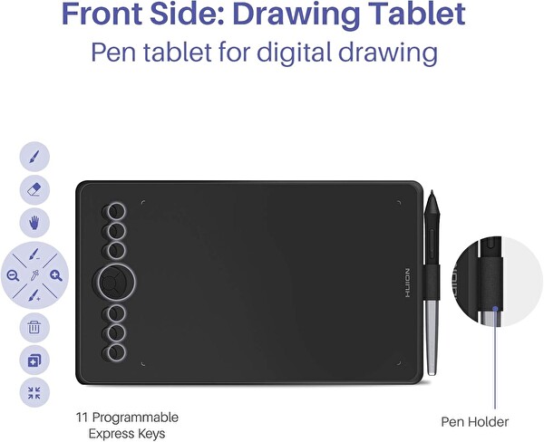 Huion Inspiroy Ink H320M Siyah Çift Amaçlı Grafik Çizim Tableti Fiyatı ...