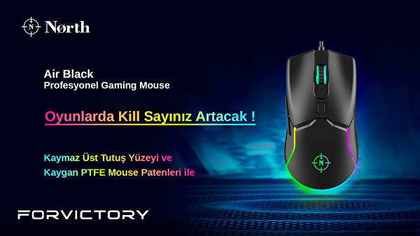 North Air RGB Kablolu 7.200 DPI Profesyonel Gaming Oyuncu Mouse Fiyatı ...