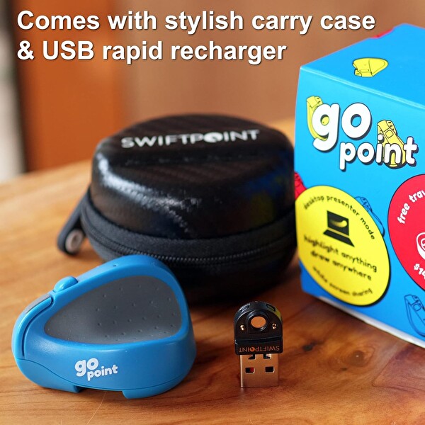 Swiftpoint GoPoint Kablosuz Mini Mouse Ultra Taşınabilir 1800 DPI Optik ...