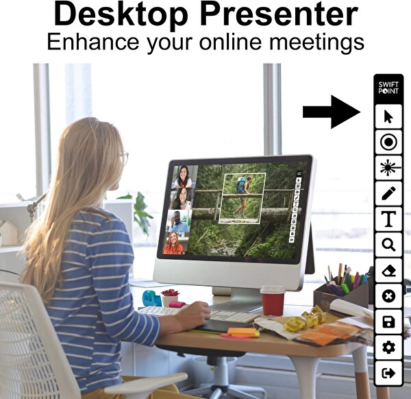 Swiftpoint GoPoint Kablosuz Mini Mouse Ultra Taşınabilir 1800 DPI Optik ...