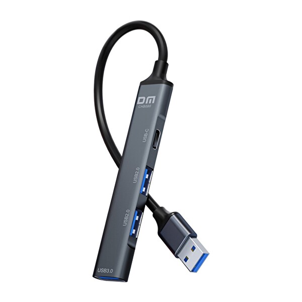 DM CHB080 USB-A to 4 Portlu USB 3.0 USB 2.0 Type-C Çoklayıcı Hub ...