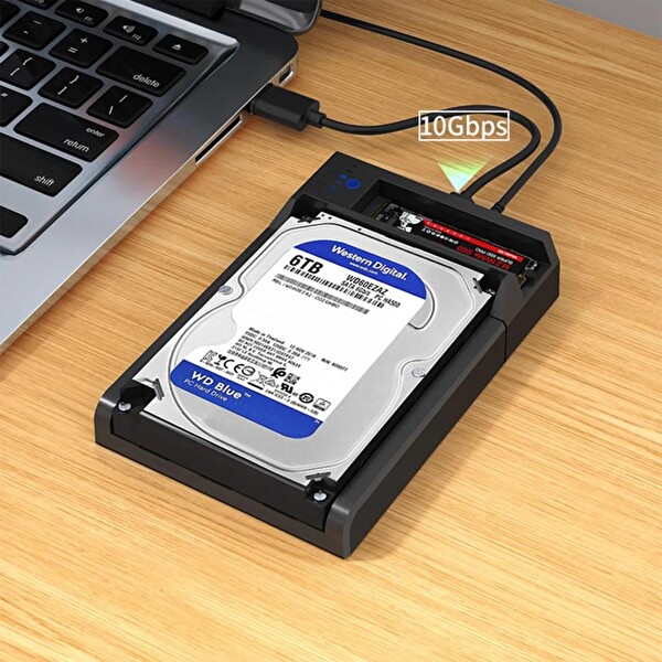 DM USB3.2 Gen2 M.2 NVMe Sata 2.5" 3.5" SSD HDD Offline Clone Dock ...