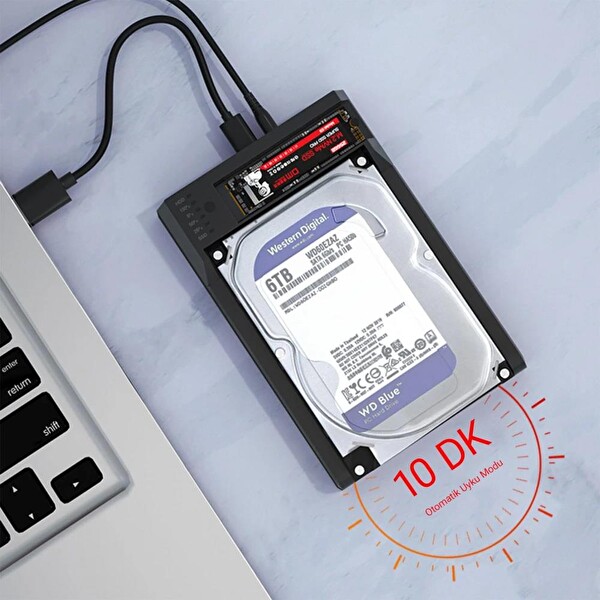DM USB3.2 Gen2 M.2 NVMe Sata 2.5" 3.5" SSD HDD Offline Clone Dock ...