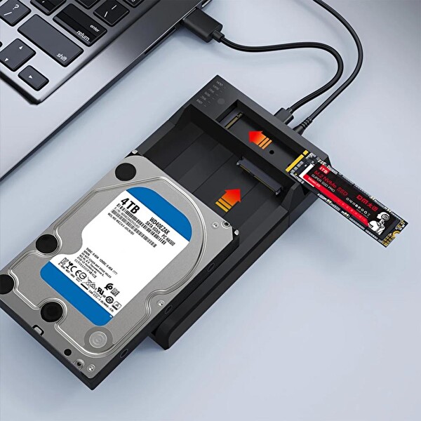 DM USB3.2 Gen2 M.2 NVMe Sata 2.5" 3.5" SSD HDD Offline Clone Dock ...