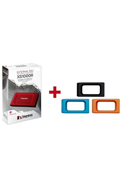 Kingston XS1000 Red 2TB 1050 MB/s - 1000 MB/s Taşınabilir SSD Rubber ...