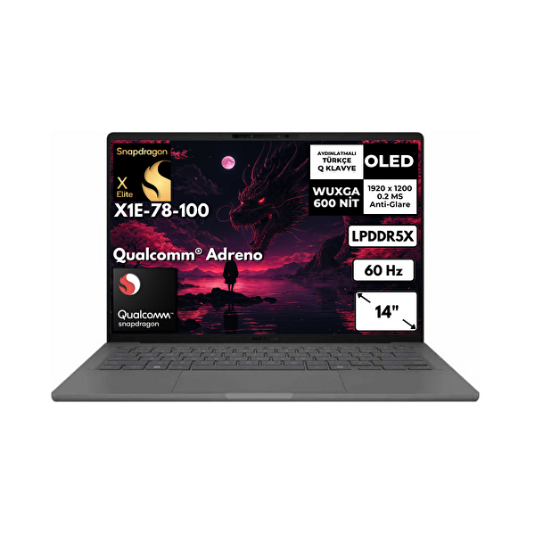 Asus ZenBook A14 X Elite X1E-78-100 32 GB RAM 2 TB SSD Qualcomm Adreno ...