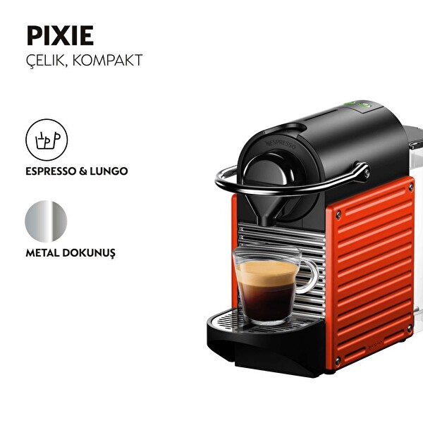 Nespresso C61 Pixie Red Kahve Makinesi Fiyatı ve Özellikleri - Teknosa