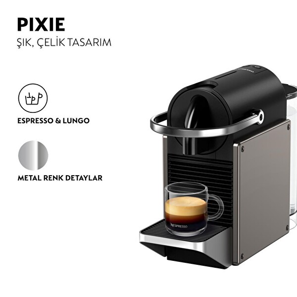 Nespresso C62 Pixie Titan Kahve Makinesi-Gri Fiyatı ve Özellikleri ...