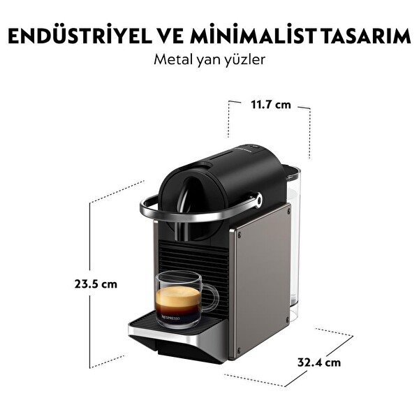 Nespresso C62 Pixie Titan Kahve Makinesi-Gri Fiyatı ve Özellikleri ...