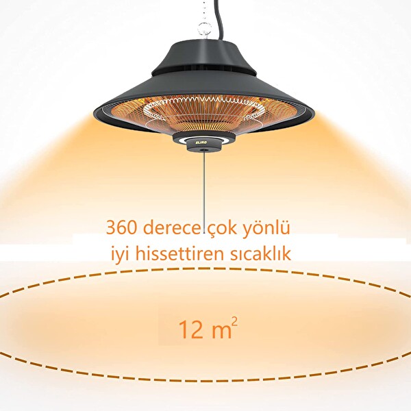 MirKraft Elirg Light 2000 W LED Işıklı Elektrikli Karbon Isıtıcı Fiyatı ...