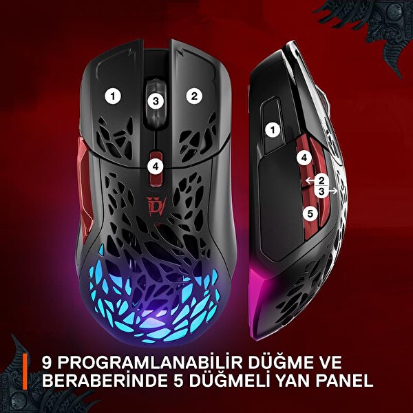 Steelseries Aerox 5 Wireless Diablo IV Edition Mouse Fiyatı ve ...
