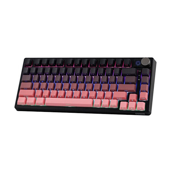 Epomaker HE75 Tri Mechanical Black Pink Flamingo Switch RGB Kablosuz ...