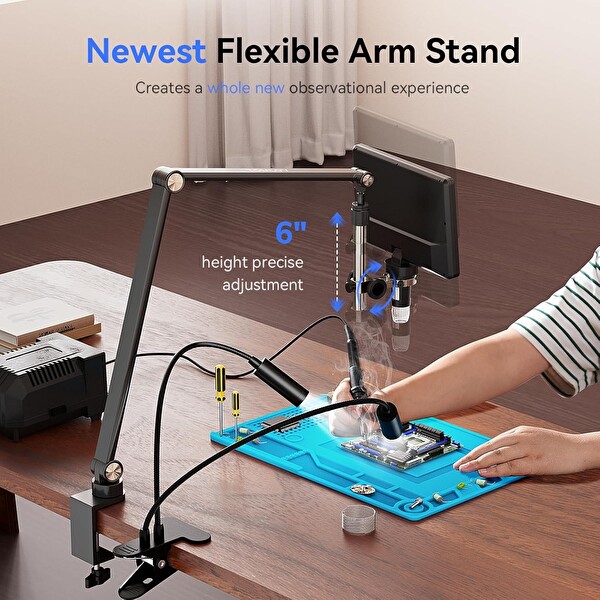 Tomlov DM9 Max Flex 10.1" HD IPS Esnek Kol Dijital Mikroskop 20MP ...