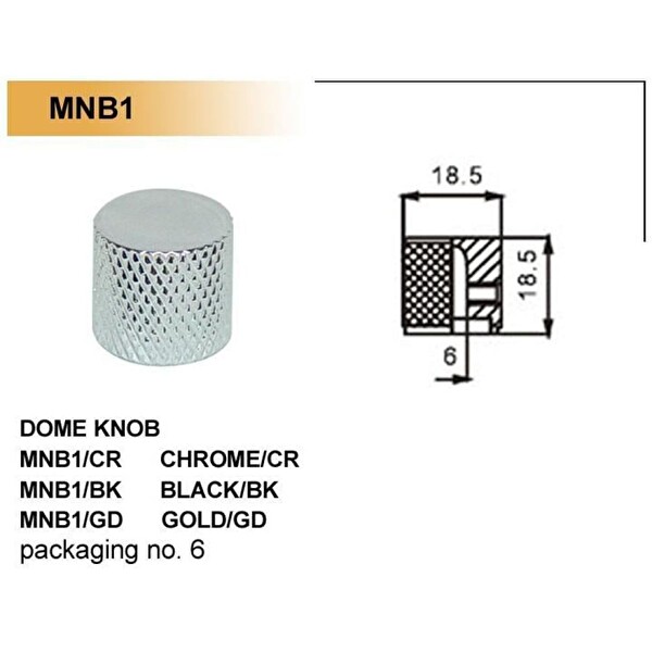 Valencia MNB1CR Kubbe Metal Krom Gitar Pot Düğme Başlığı Fiyatı ve ...