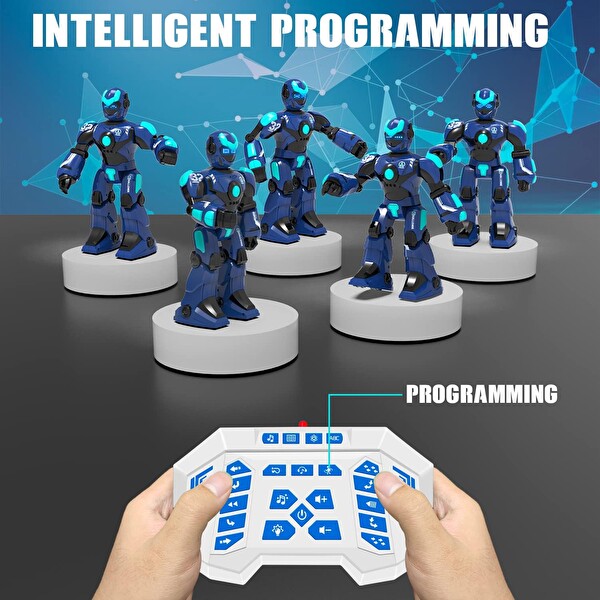 Stemtron Programlanabilir Uzaktan Kumandalı Ses Kontrollü Mavi Robot ...