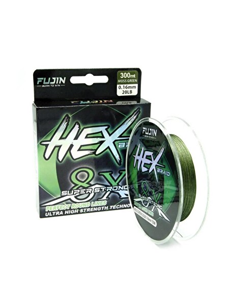 Fujin Hex Braid x8 Moss Green PE İp 300 M 0.20 MM Olta Misinası Fiyatı ...
