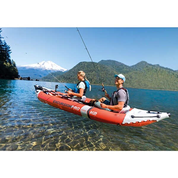 Intex Excursion Pro Kayak K2 384x94x46 CM Çift Kişilik Şişme Kano Seti ...